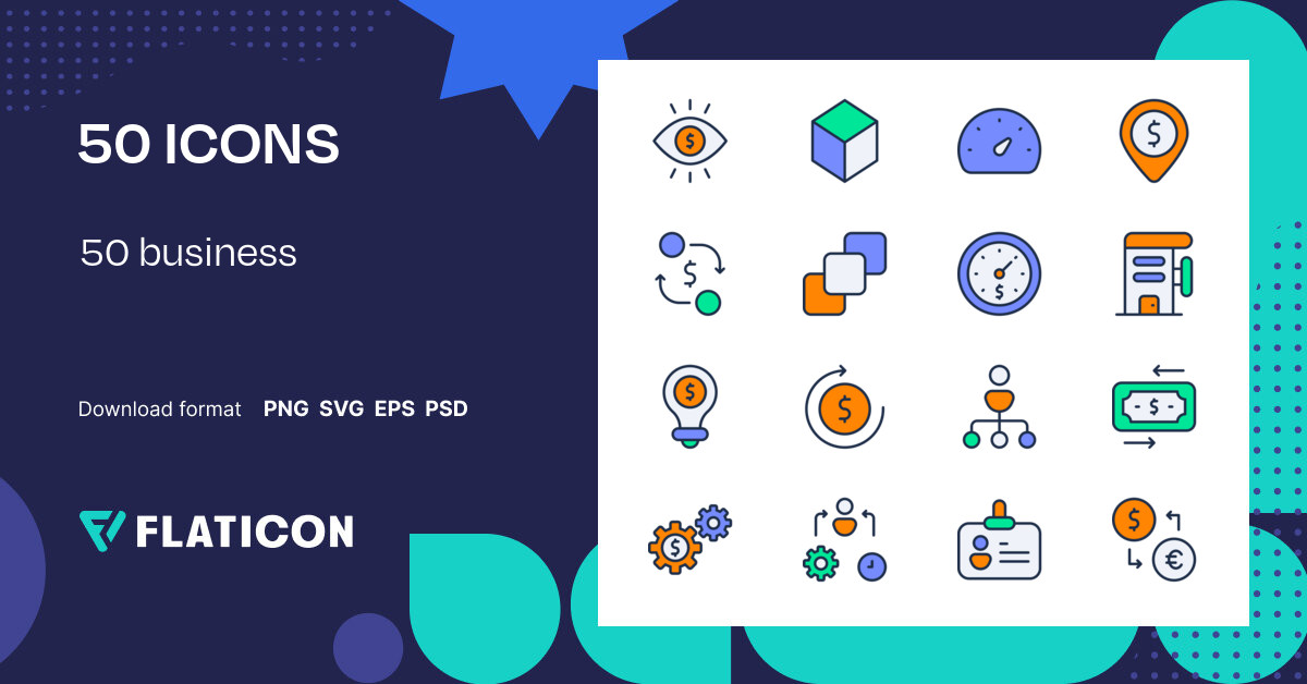 50 business Icon Pack | 50 .SVG Icons