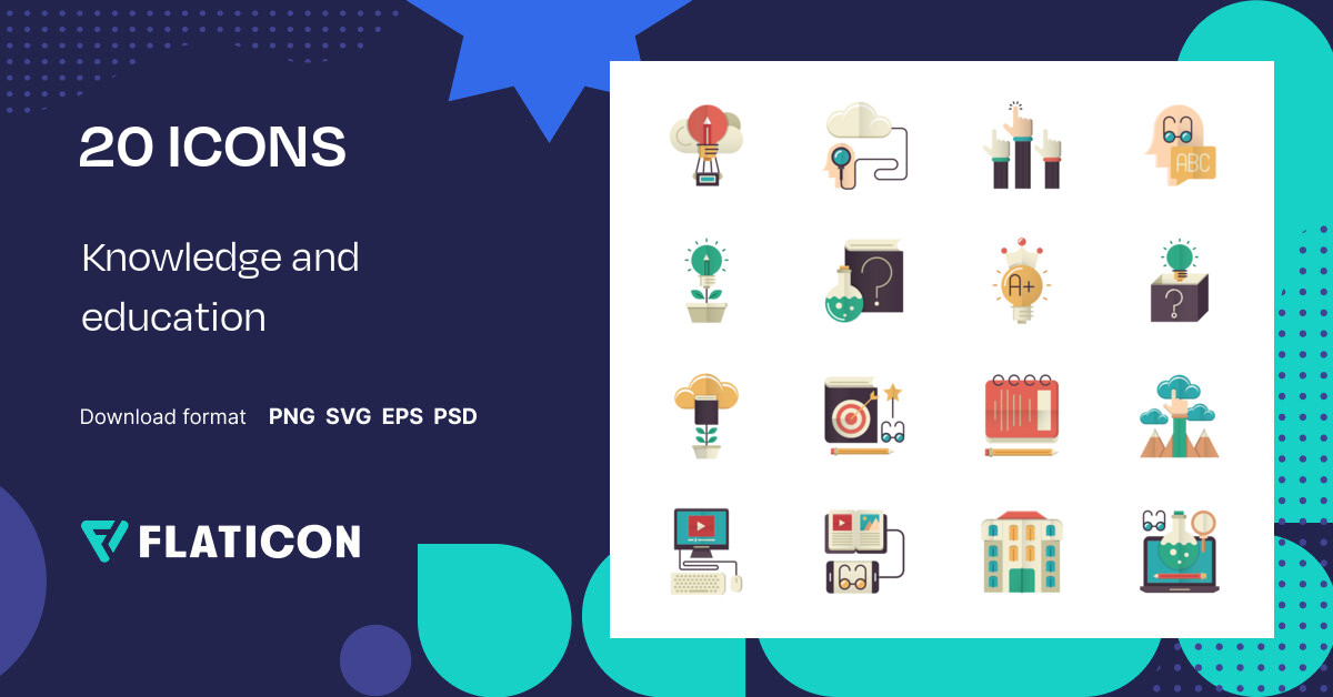 Knowledge and education Icon Pack | 20 .SVG Icons