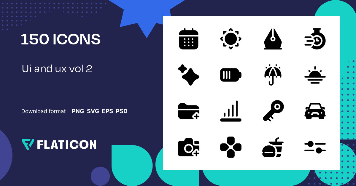 Ui and ux vol 2 Icon Pack | 150 .SVG Icons