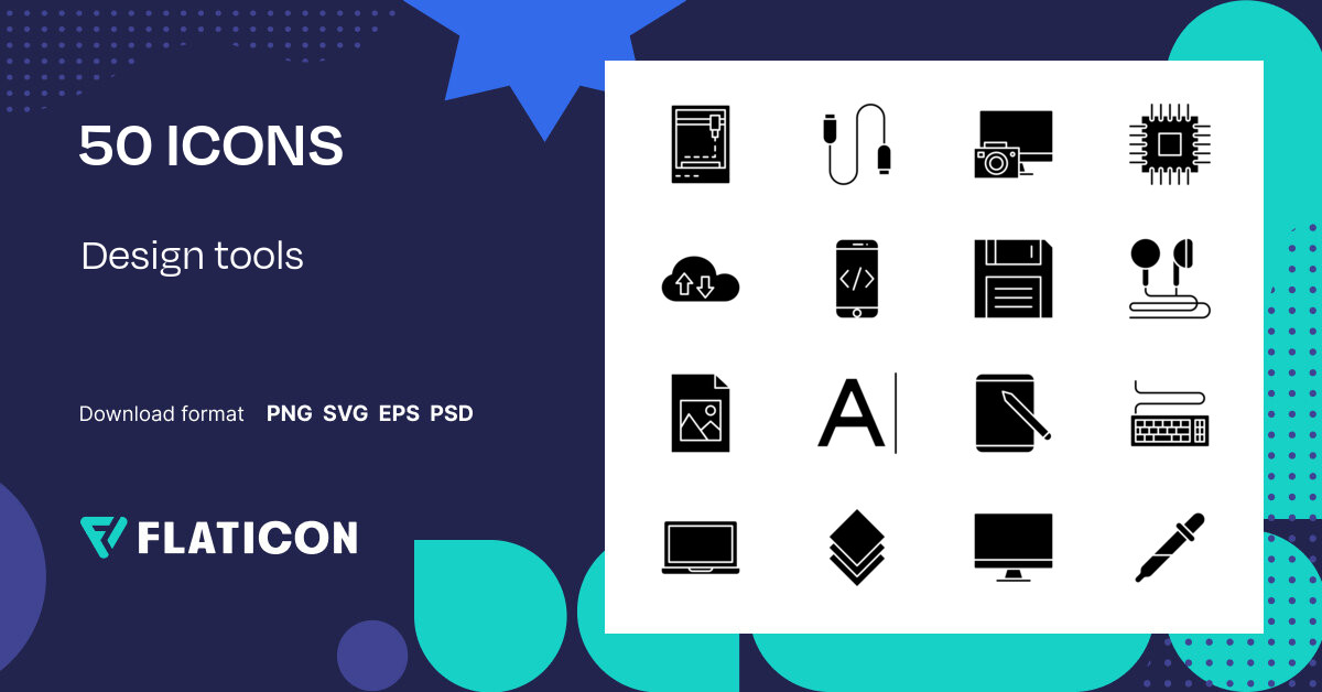 Design tools Icon Pack | 50 .SVG Icons