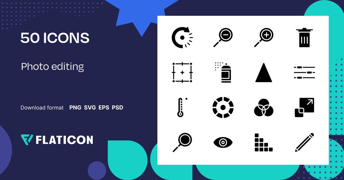 Photo editing Icon Pack | 50 .SVG Icons