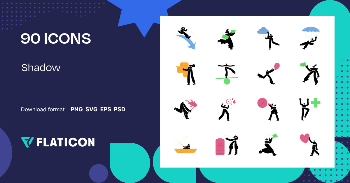 Shadow Icon Pack | 90 .SVG Icons