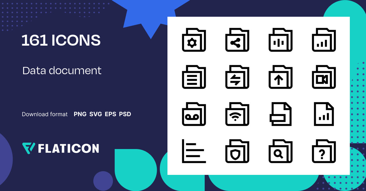 Data document Icon Pack | Outline | +160 .SVG Icons