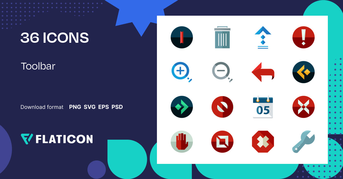 Toolbar Icon Pack | 36 .SVG Icons