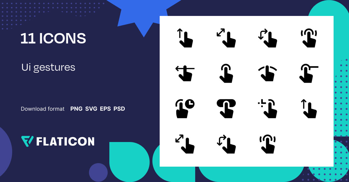Ui gestures Icon Pack | 11 .SVG Icons