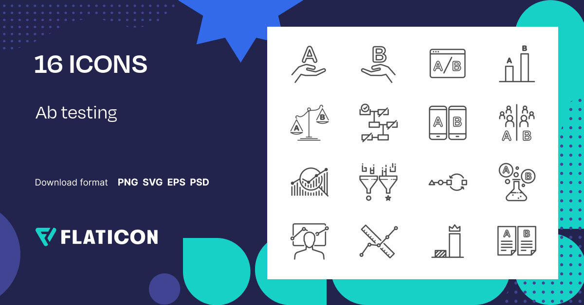 Ab testing Icon Pack | Outline | 16 .SVG Icons
