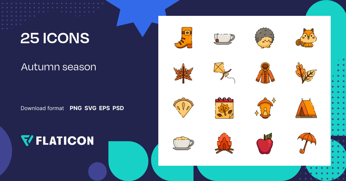 Autumn season Icon Pack | 25 .SVG Icons