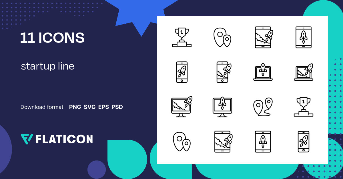 Startup line Icon Pack | Outline | 11 .SVG Icons