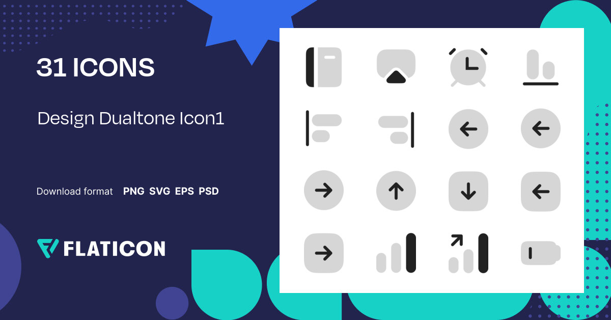 Design Dualtone Icon1 Icon Pack | Color fill | 31 .SVG Icons
