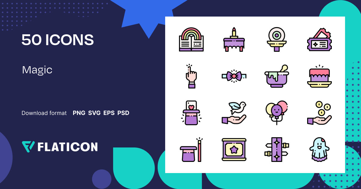 Magic Icon Pack | Lineal color | 50 .SVG Icons