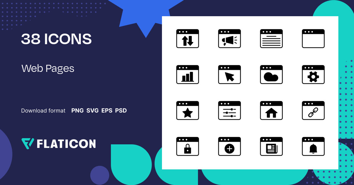 Web Pages Icon Pack | Mixed | 38 .SVG Icons