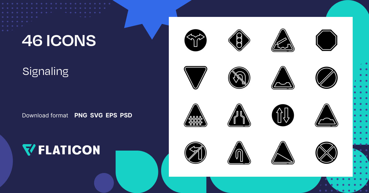 Signaling Icon Pack | Glyph | 46 .SVG Icons