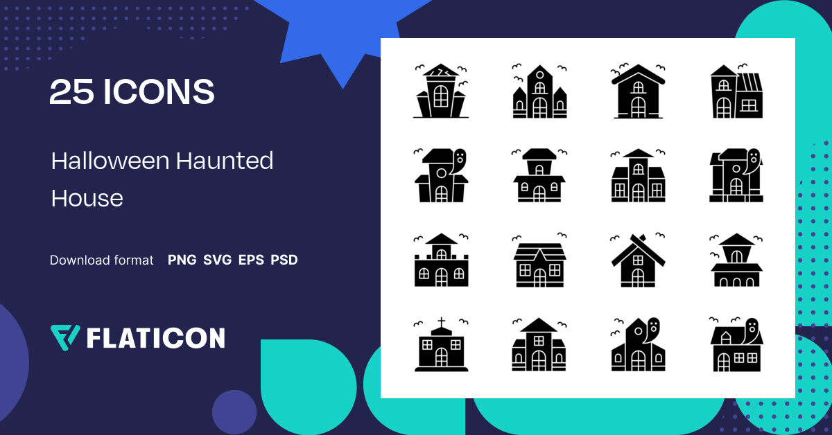 Pack de iconos Halloween haunted house | Glyph | 25 Iconos .SVG