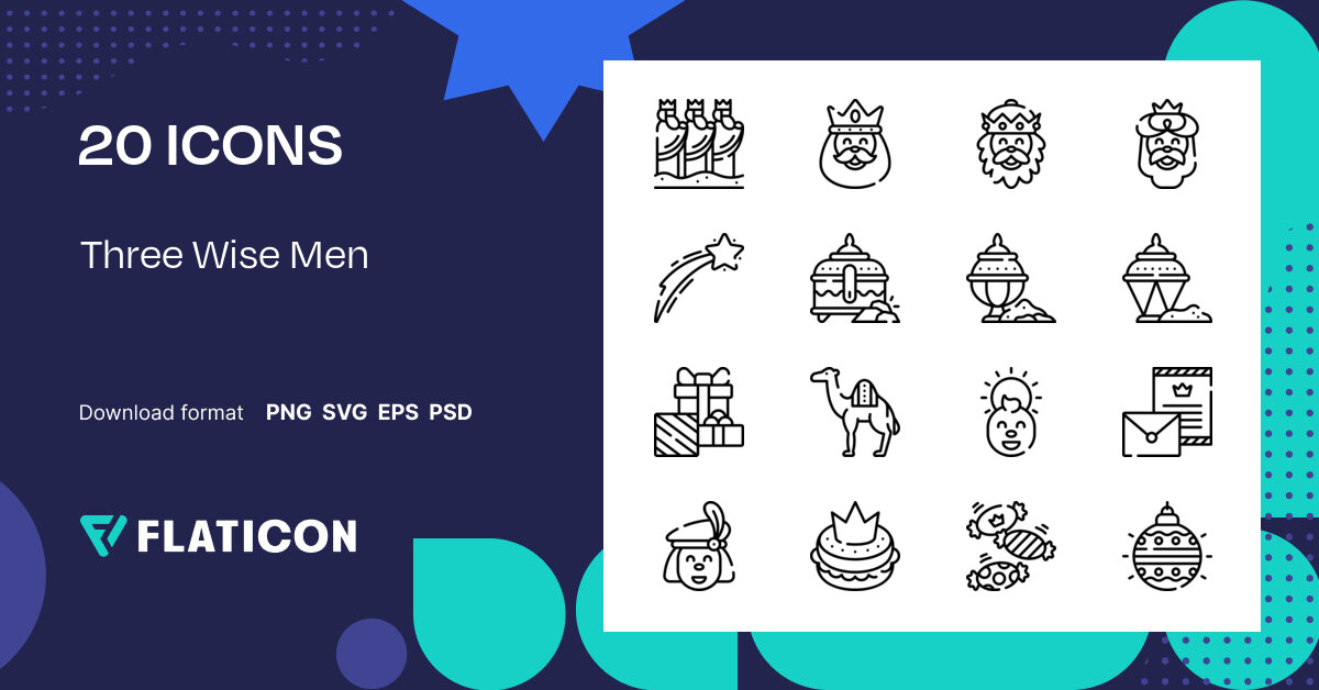 Three Wise Men Icon Pack | Lineal | 20 .SVG Icons