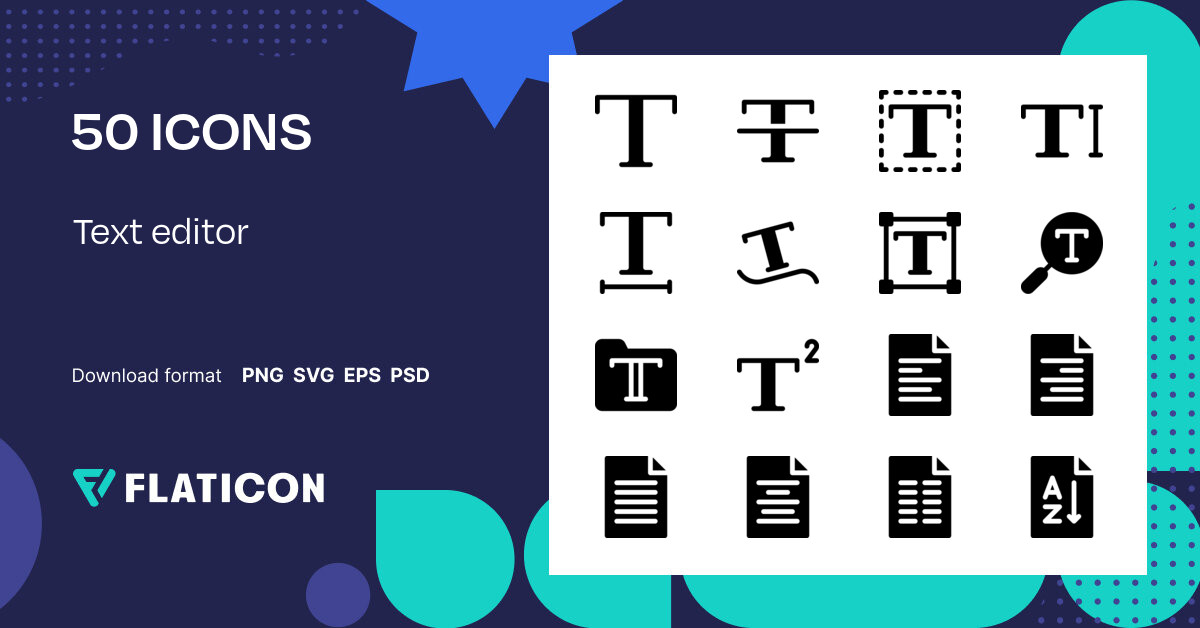 Text editor Icon Pack | Filled | 50 .SVG Icons