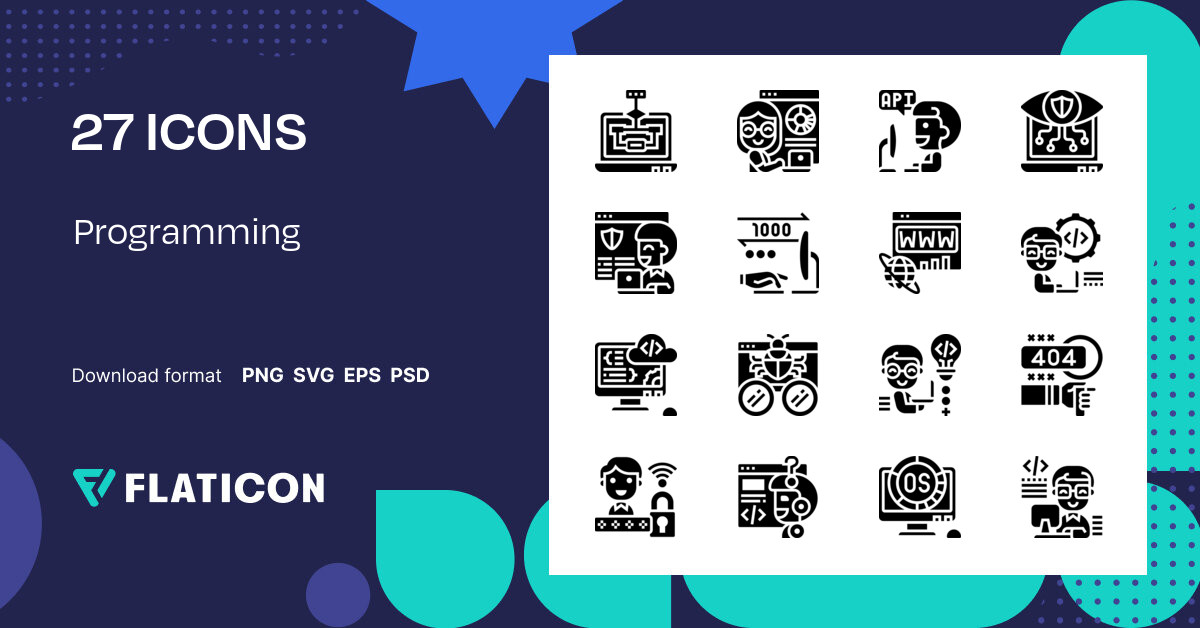 Programming Icon Pack | Glyph | 27 .SVG Icons