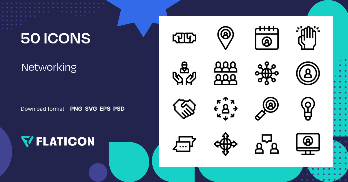 Networking Icon Pack | Lineal | 50 .SVG Icons