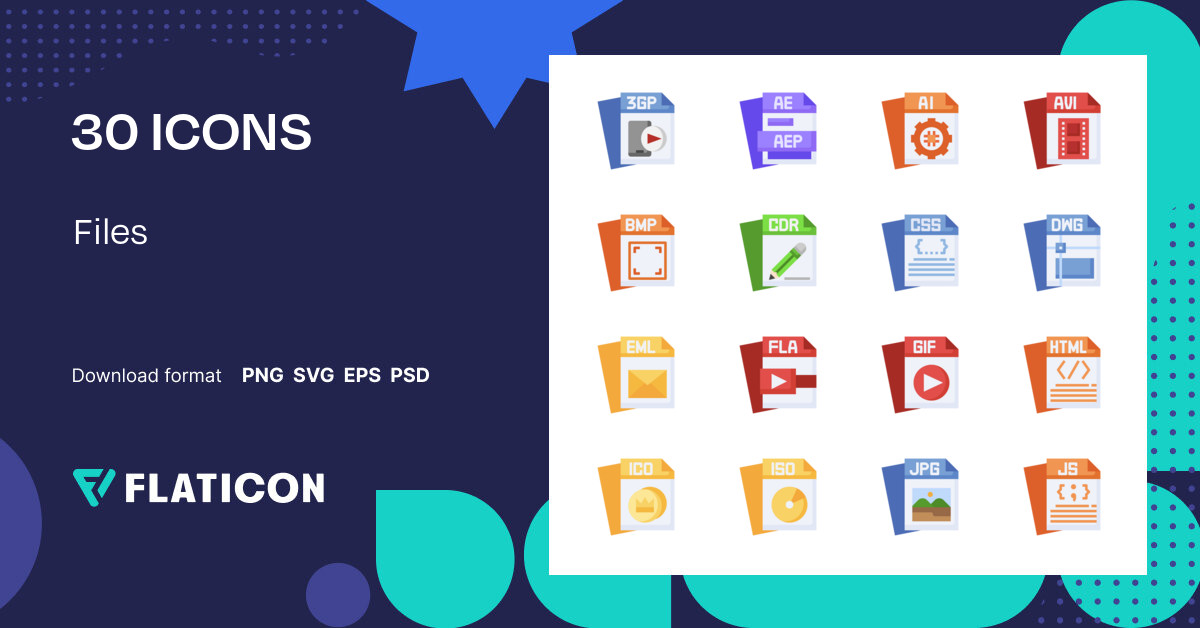 Files Icon Pack | Flat | 30 .SVG Icons
