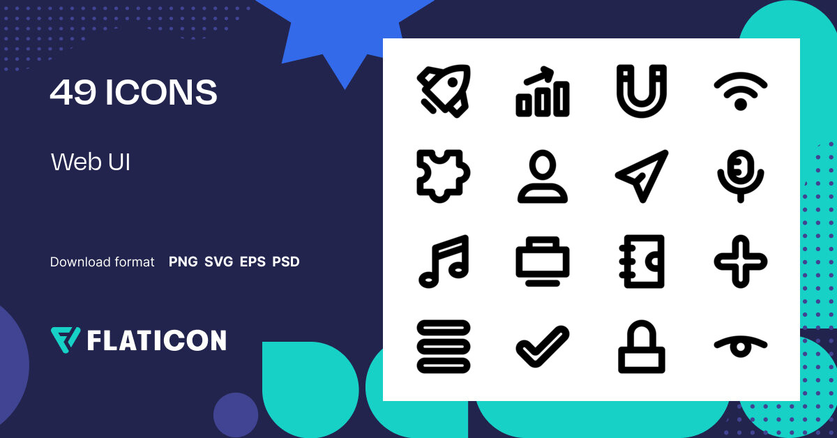 Web UI Icon Pack | Basic Outline | 49 .SVG Icons