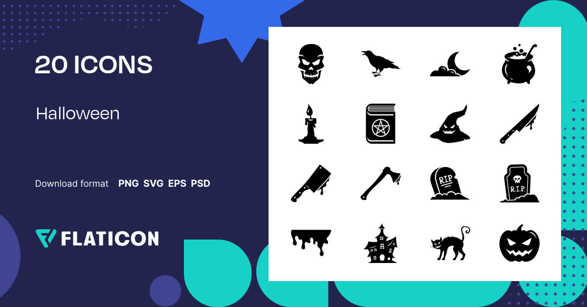 Halloween Icon Pack | Glyph | 20 .SVG Icons