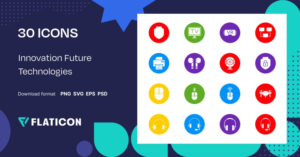 Innovation Future Technologies Icon Pack | Flat | 30 .SVG Icons