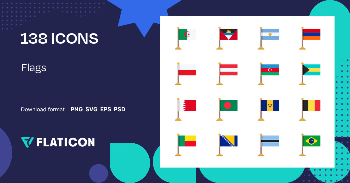 Flags Icon Pack | Flat | +135 .SVG Icons