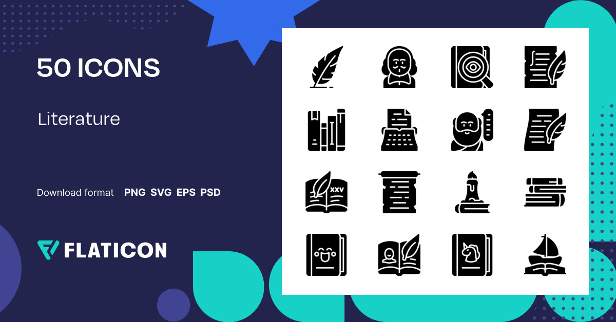 Pack d'icônes Literature | Fill | Icônes .SVG 50