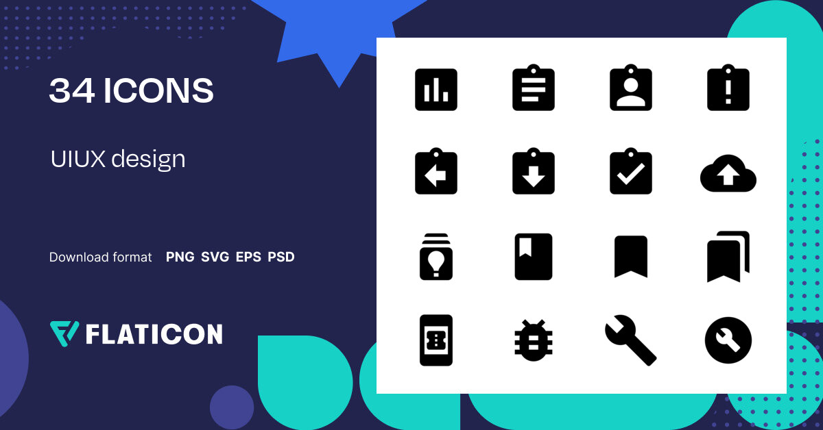 UIUX design Icon Pack | Glyph | 34 .SVG Icons