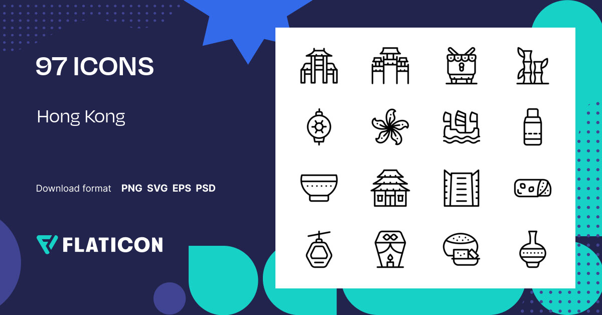 Hong Kong Icon Pack | Detailed Outline | 97 .SVG Icons