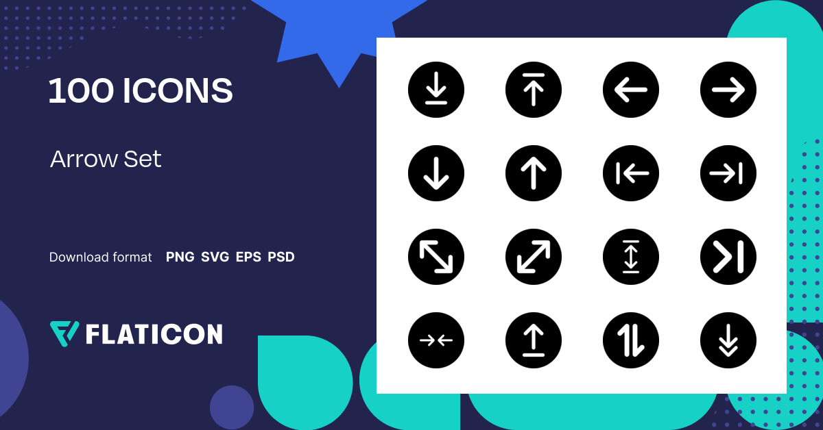 Arrow Set Icon Pack | Glyph | 100 .SVG Icons
