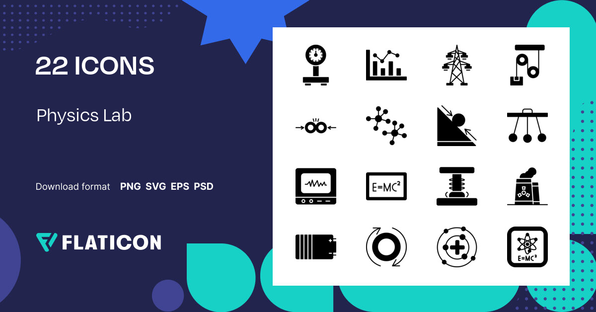 Physics Lab Icon Pack | Glyph | 22 .SVG Icons