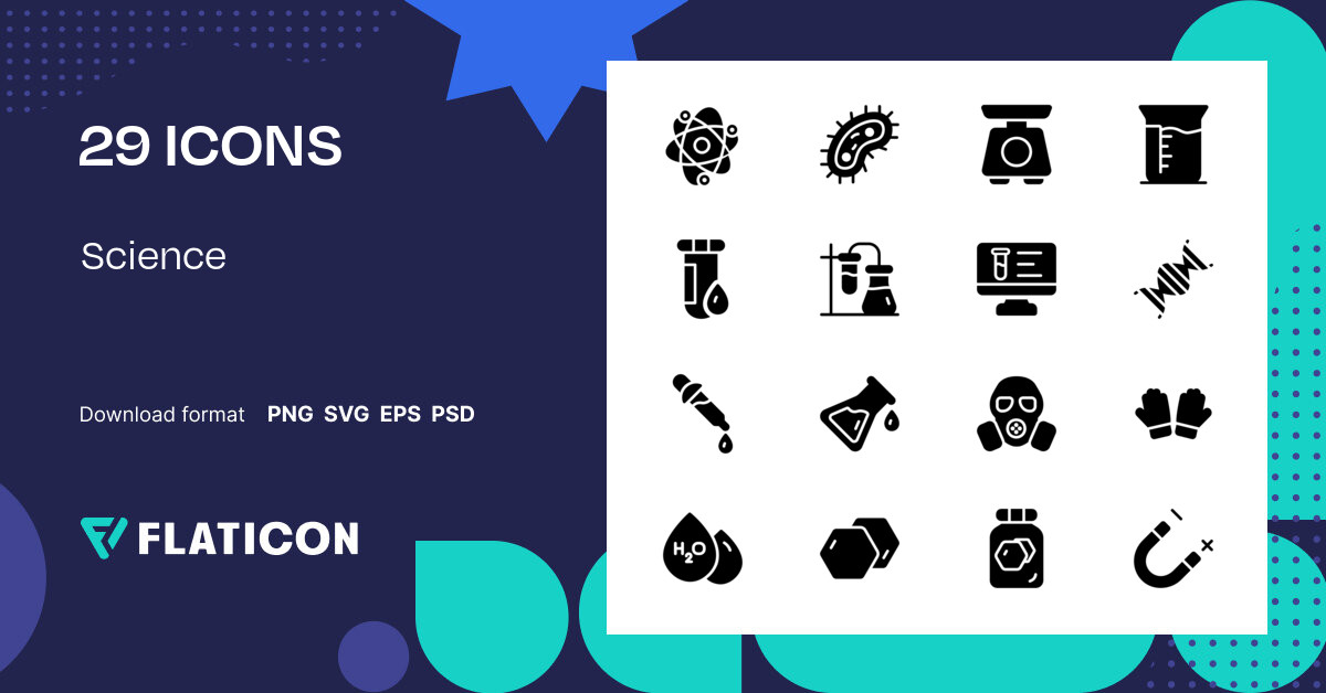 Science Icon Pack | Glyph | 29 .SVG Icons
