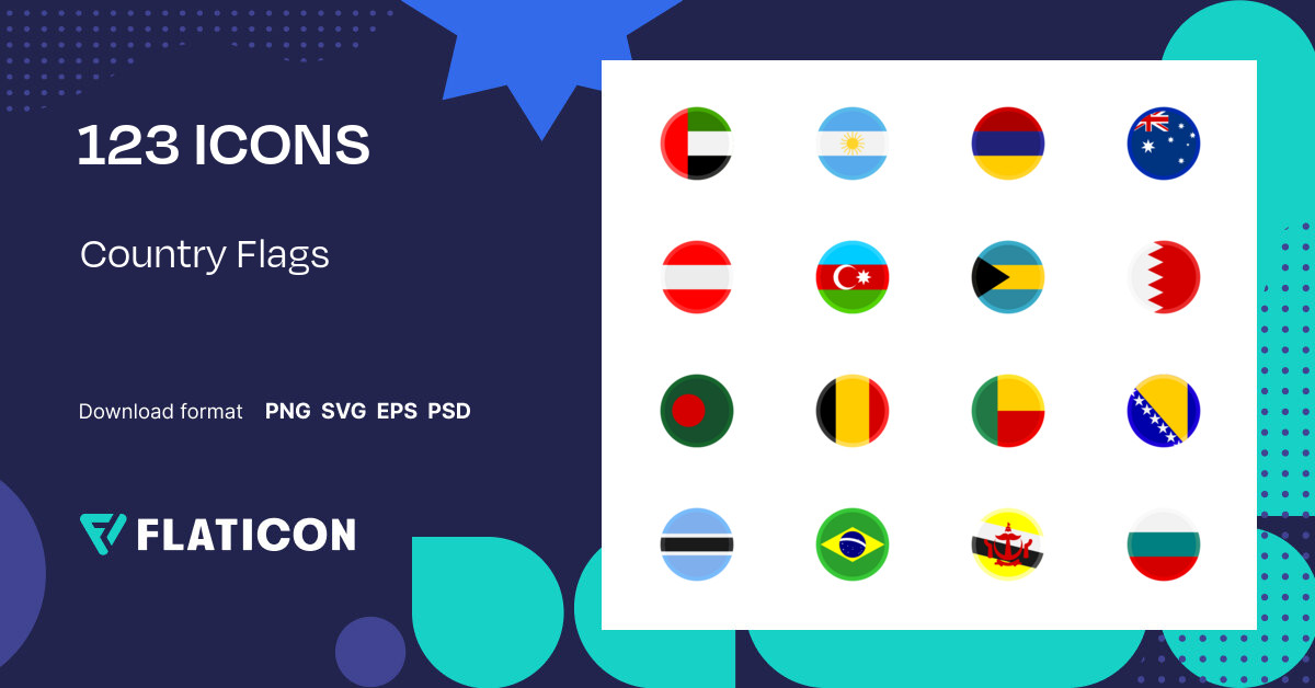 Country Flags Icon Pack | Flat | +120 .SVG Icons