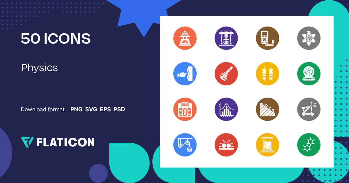 Physics Icon Pack | Mixed | 50 .SVG Icons