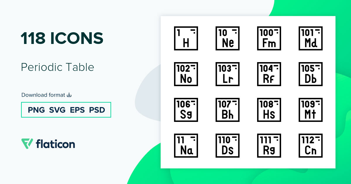Periodic Table Icon Pack | Lineal | +115 .SVG Icons