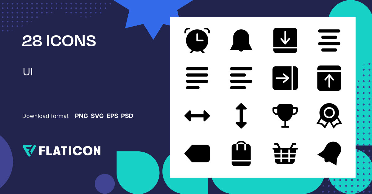 UI Icon Pack | Glyph | 28 .SVG Icons