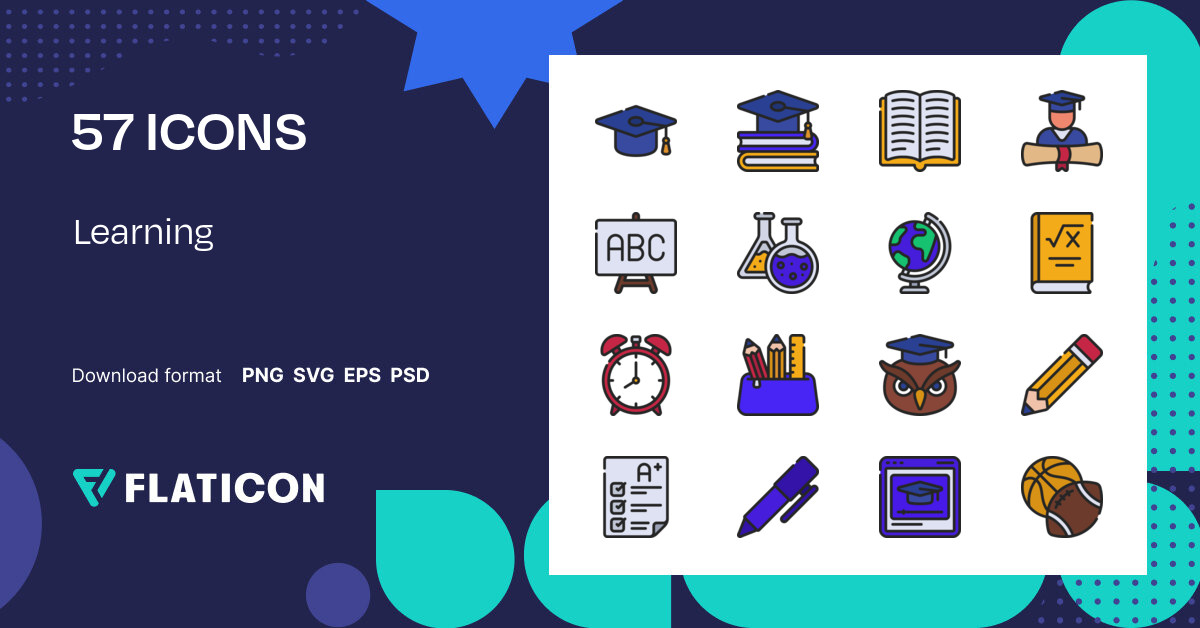 Learning Icon Pack | Soft-fill | 57 .SVG Icons