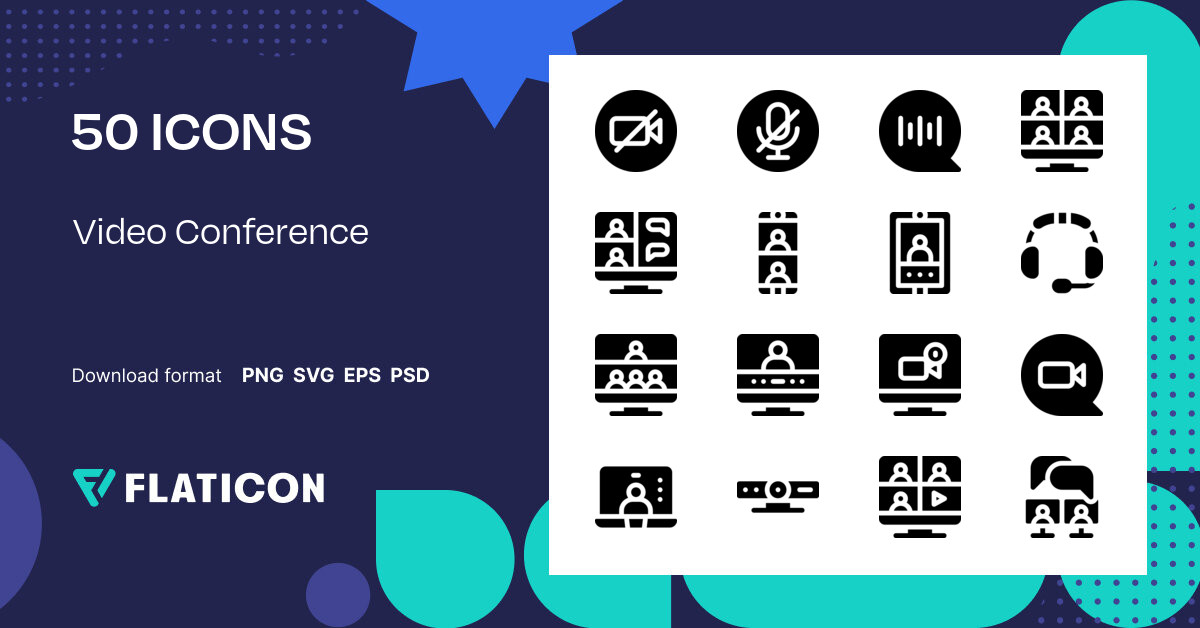 Pack de iconos Video conference | Filled | 50 Iconos .SVG