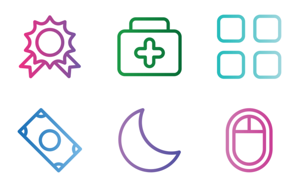 Interface V2 Icon Pack Gradient Outline 49 Svg Icons 