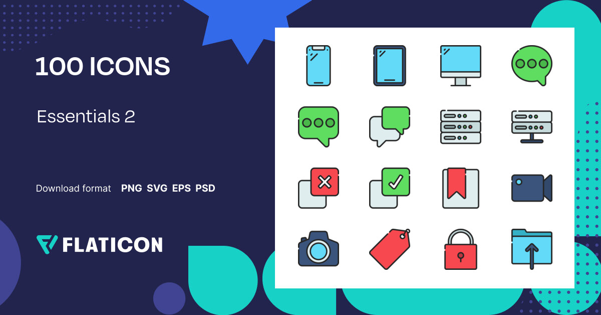 Pack de iconos Essentials 2 | Soft-fill | 100 Iconos .SVG