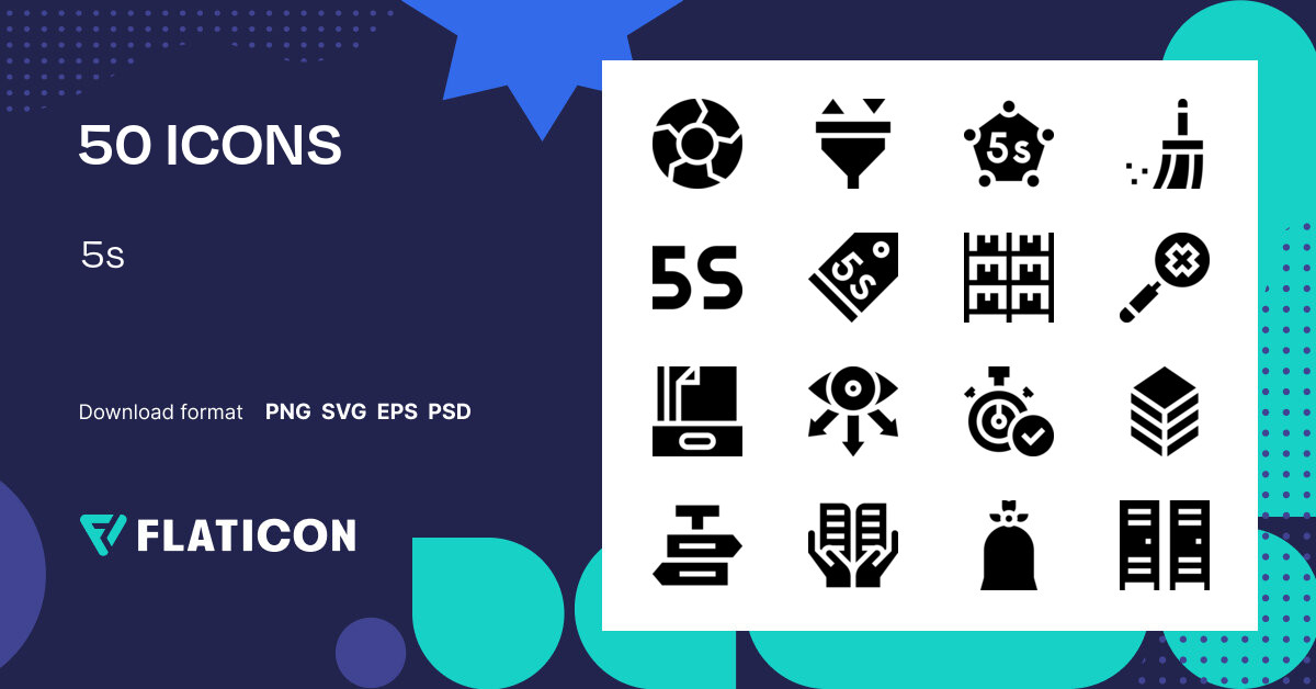 5s Icon Pack | Filled | 50 .SVG Icons