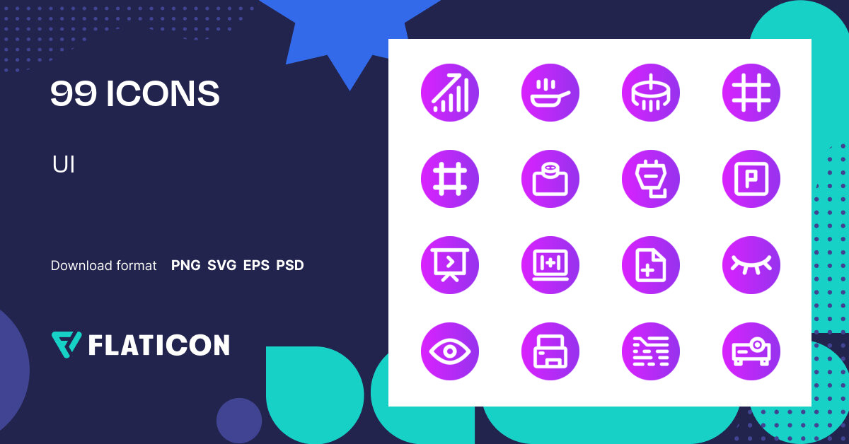 UI Icon Pack | Gradient fill | 99 .SVG Icons