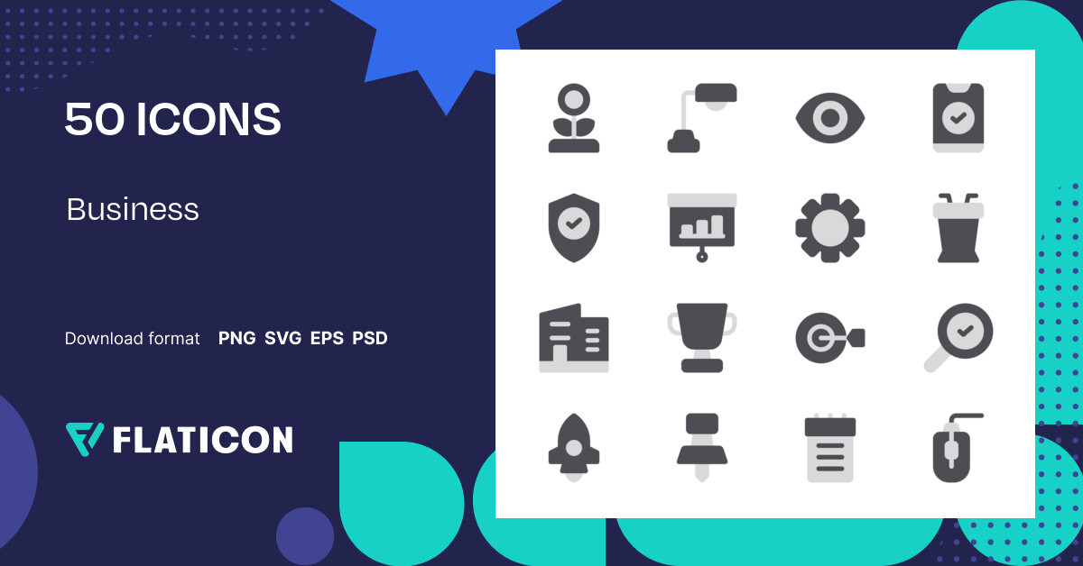 Business Icon Pack | 50 .SVG Icons