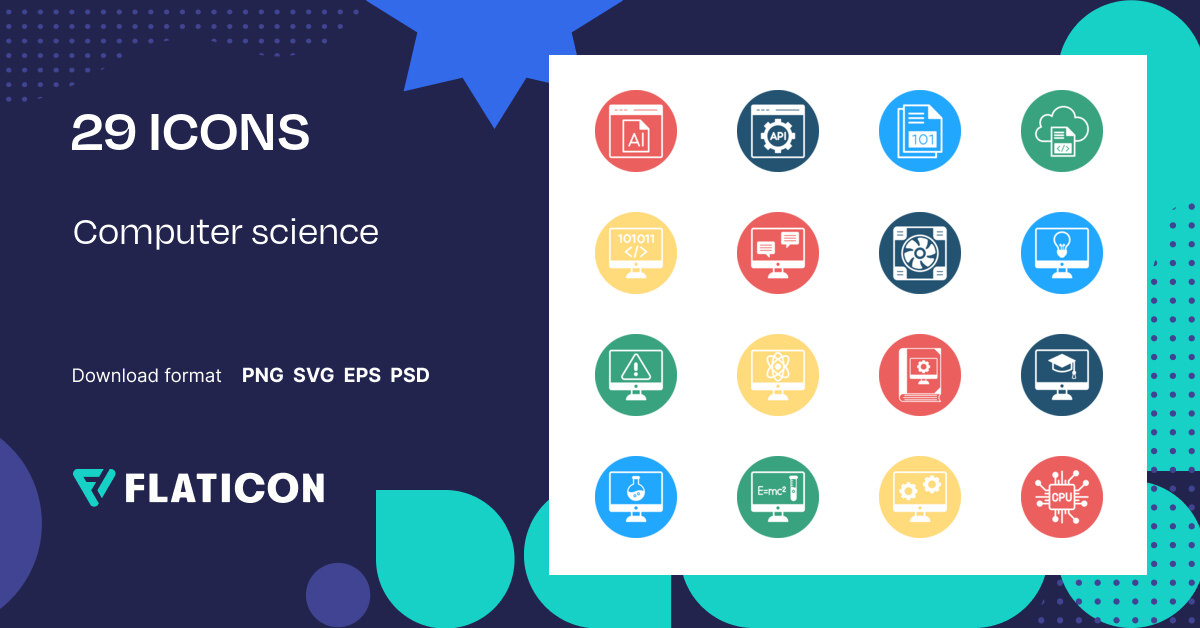 Computer science Icon Pack | Color fill | 29 .SVG Icons